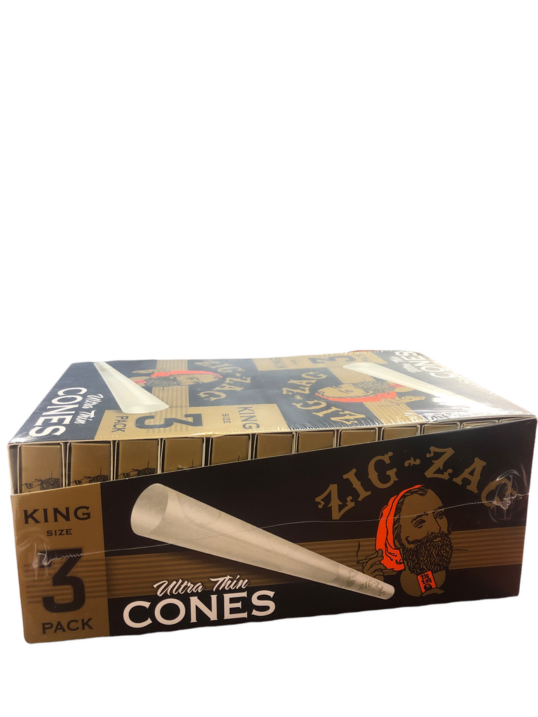 ZIG- ZAG | KING SIZE ULTRA THIN CONES | 24pk | 3 ct – EAZY WHOLESALE ZIG- ZAG | KING SIZE ULTRA THIN CONES | 24pk | 3 ct – EAZY WHOLESALE