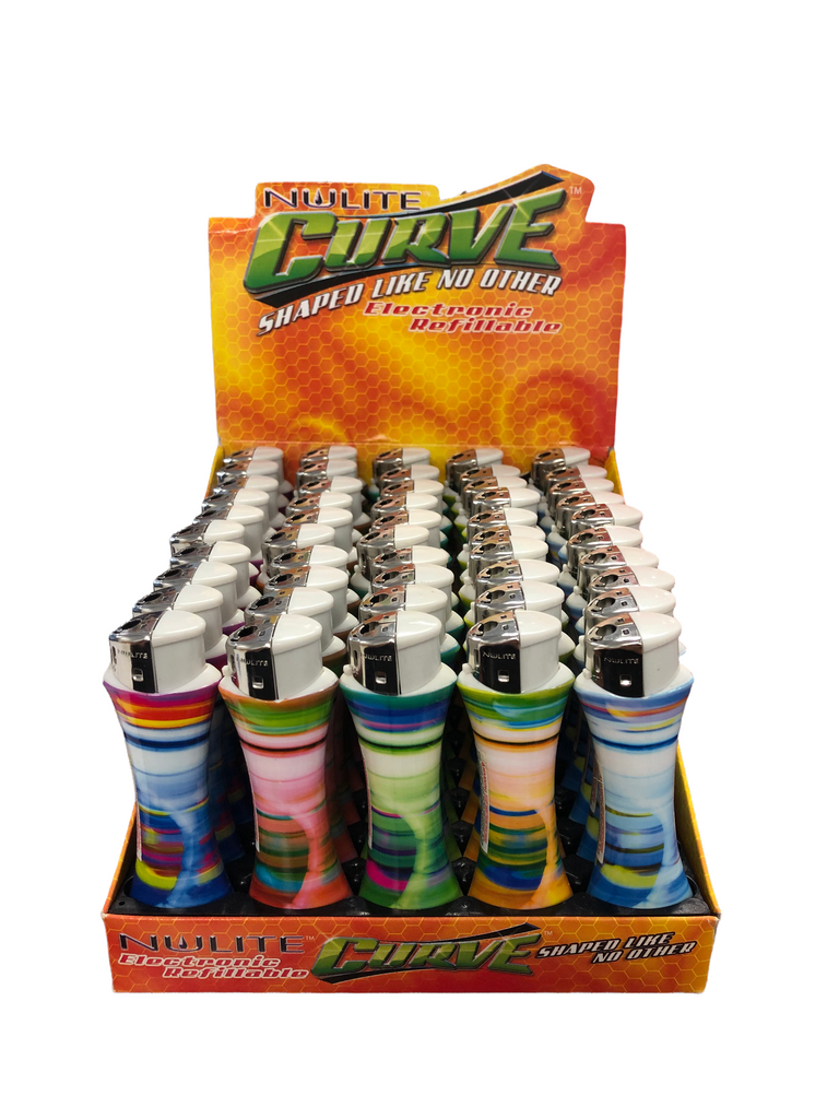 NULITE CURVE | ELECTRONIC REFILLABLE LIGHTER | COLORFUL – EAZY WHOLESALE