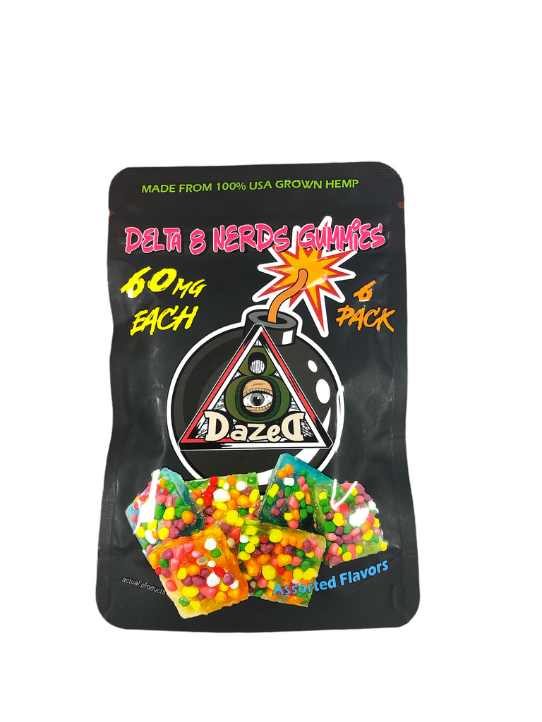 DAZED | DELTA 8 NERDS GUMMIES 60MG | 6 PACK – EAZY WHOLESALE